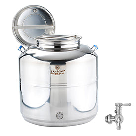 Sansone Welded Stainless Steel Fusti with Spigot -- 50 liter – The ...